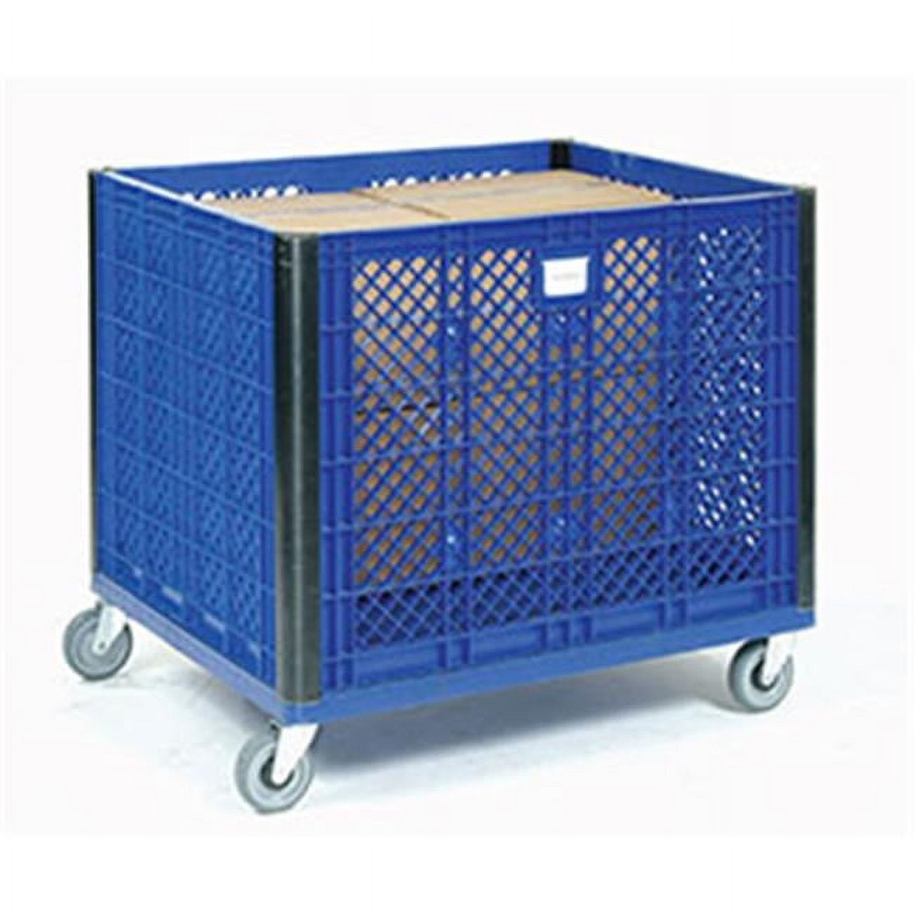 Easy Assembly Vented Wall Bulk Container with Casters, 39.25 x 31.5 x ...