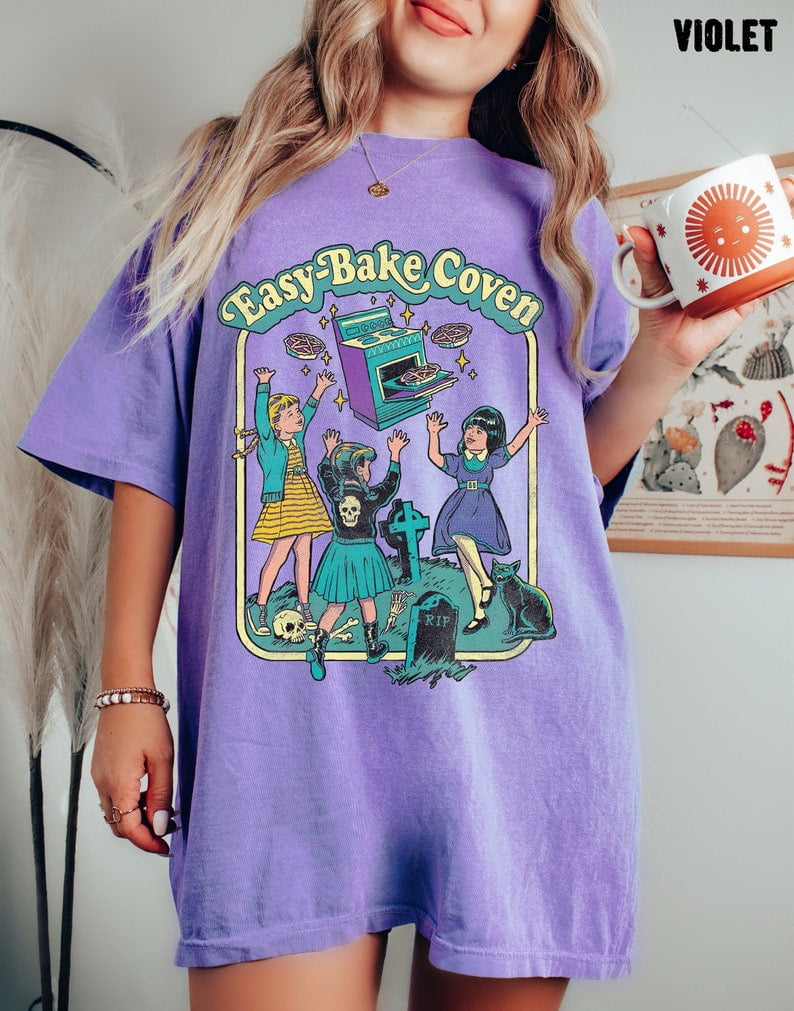 Easy Bake Coven Oversized T-Shirt: 90s Horror, Halloween Tee - Walmart.com