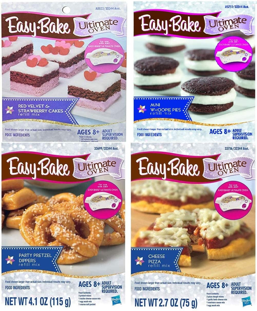 Easy Bake Mega Bundle Set of 4 Oven Mixes Refills (Pizza, Party Pretzel ...