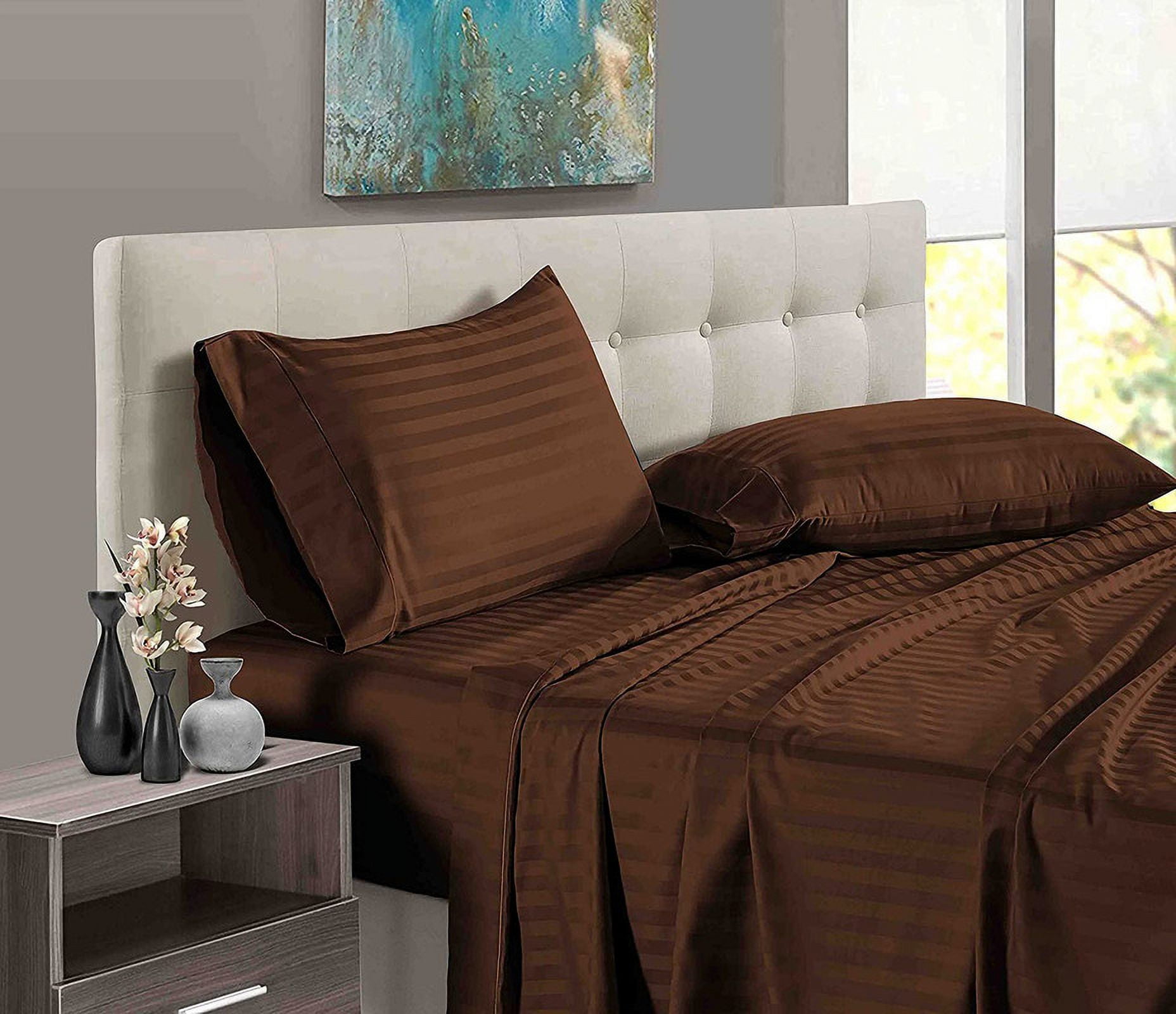 Easy Bedding Bed Sheet Sets, 300TC 4 Piece Bedding, 18 Inch Deep Pocket ...
