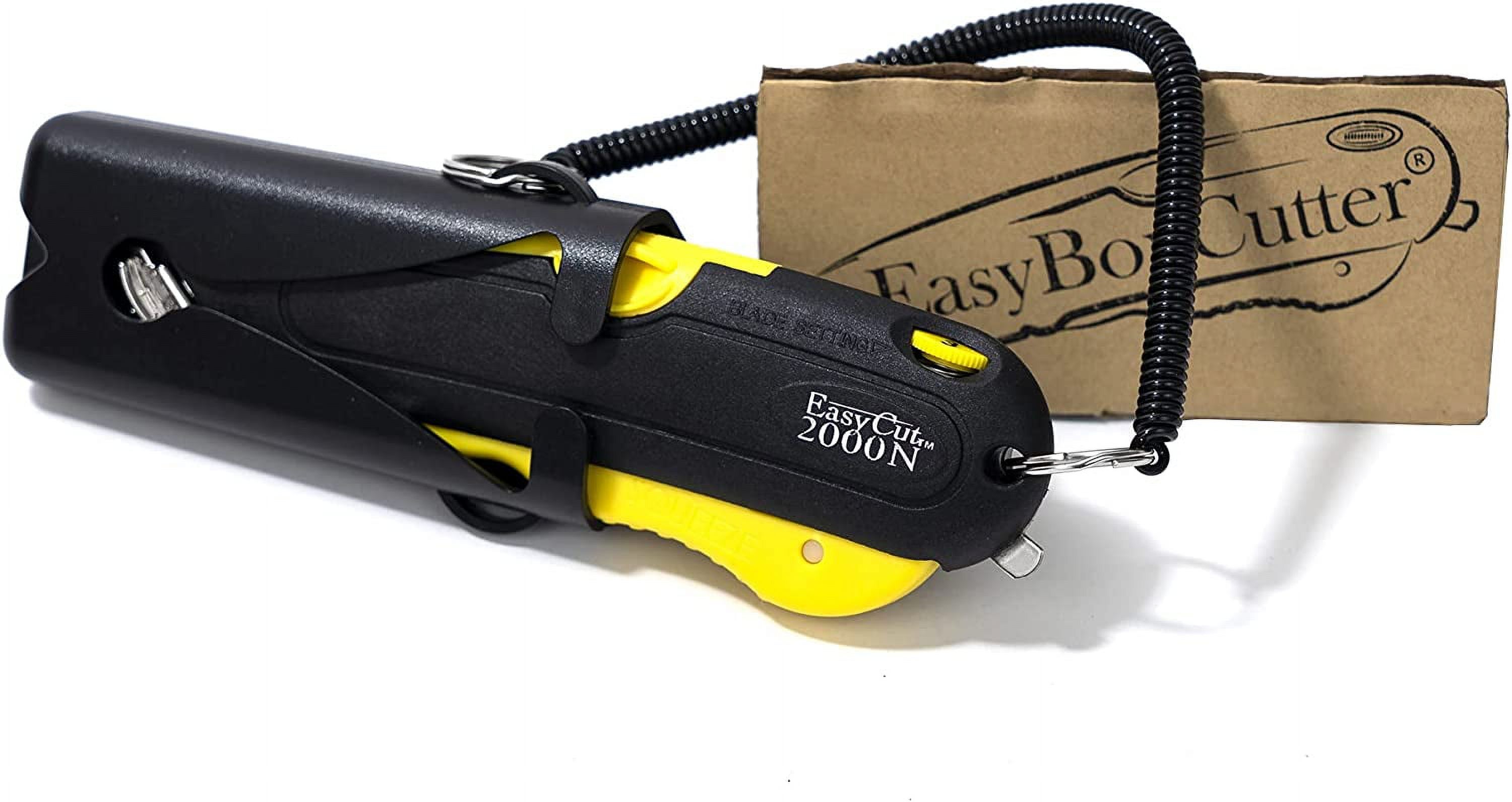 Easy Box Cutter, extra tape cutter at back, dual side edge guide, 3 ...