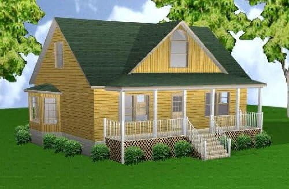 Easy Cabin Designs 28x36 3-Bedroom 2-1/2 Bath Plans Package, Blueprints ...