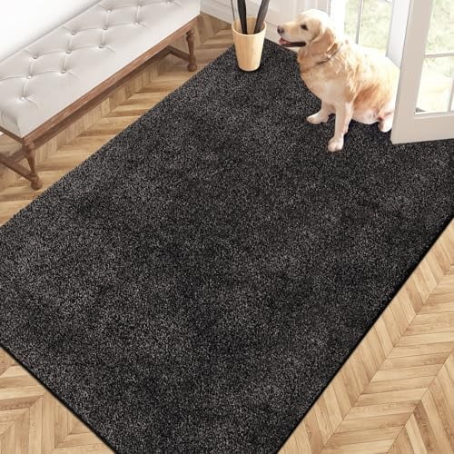 Easy Care Area Rug 4ft x 6ft, Non-Slip Machine Washable Entryway Rug ...
