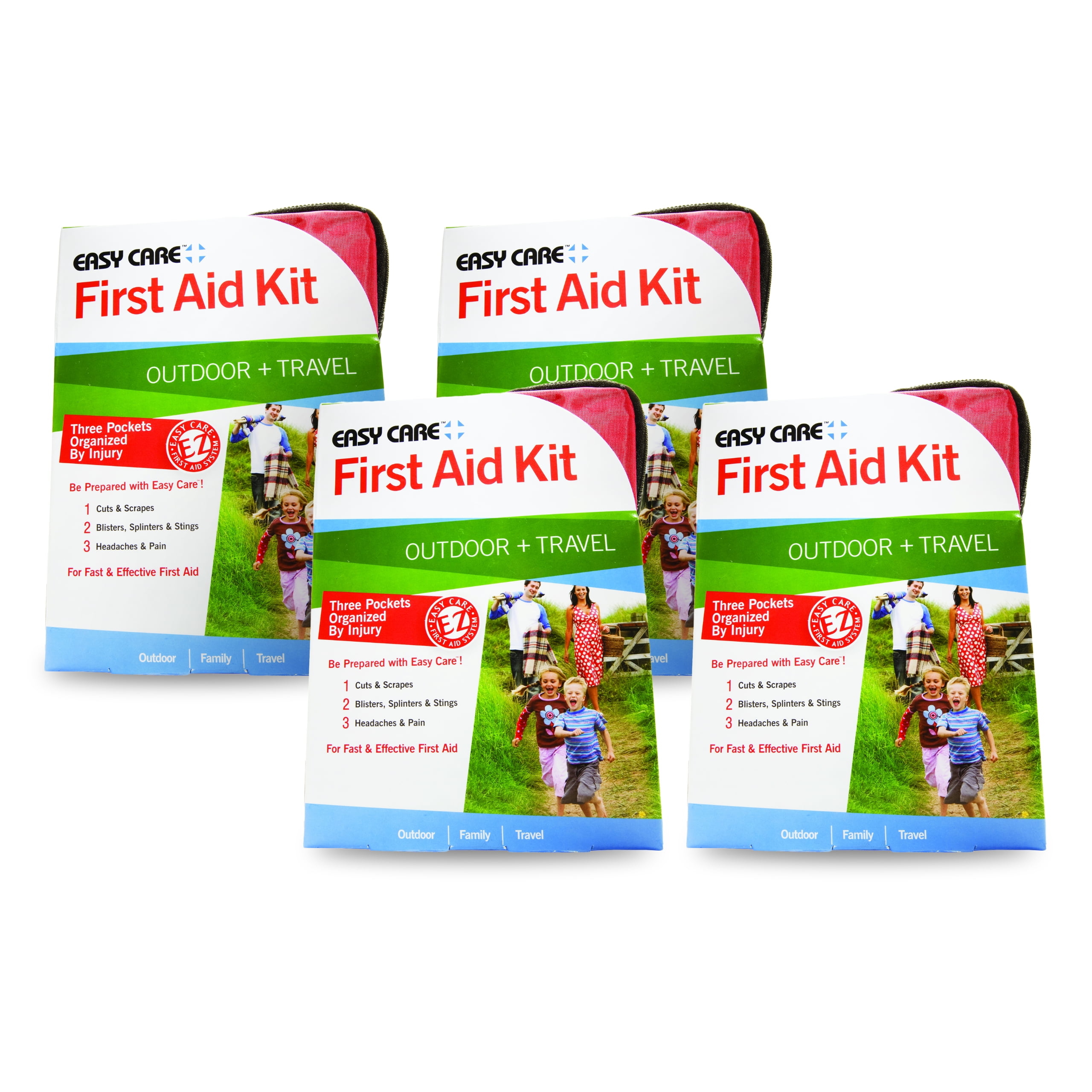 Easy Care Outdoor & Travel First Aid Kit - (Pack of 4) - Walmart.com