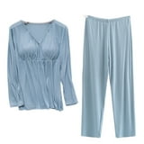 Easy Care Polyester Fabric Elastic Waist Maternity Pajamas Nursing ...