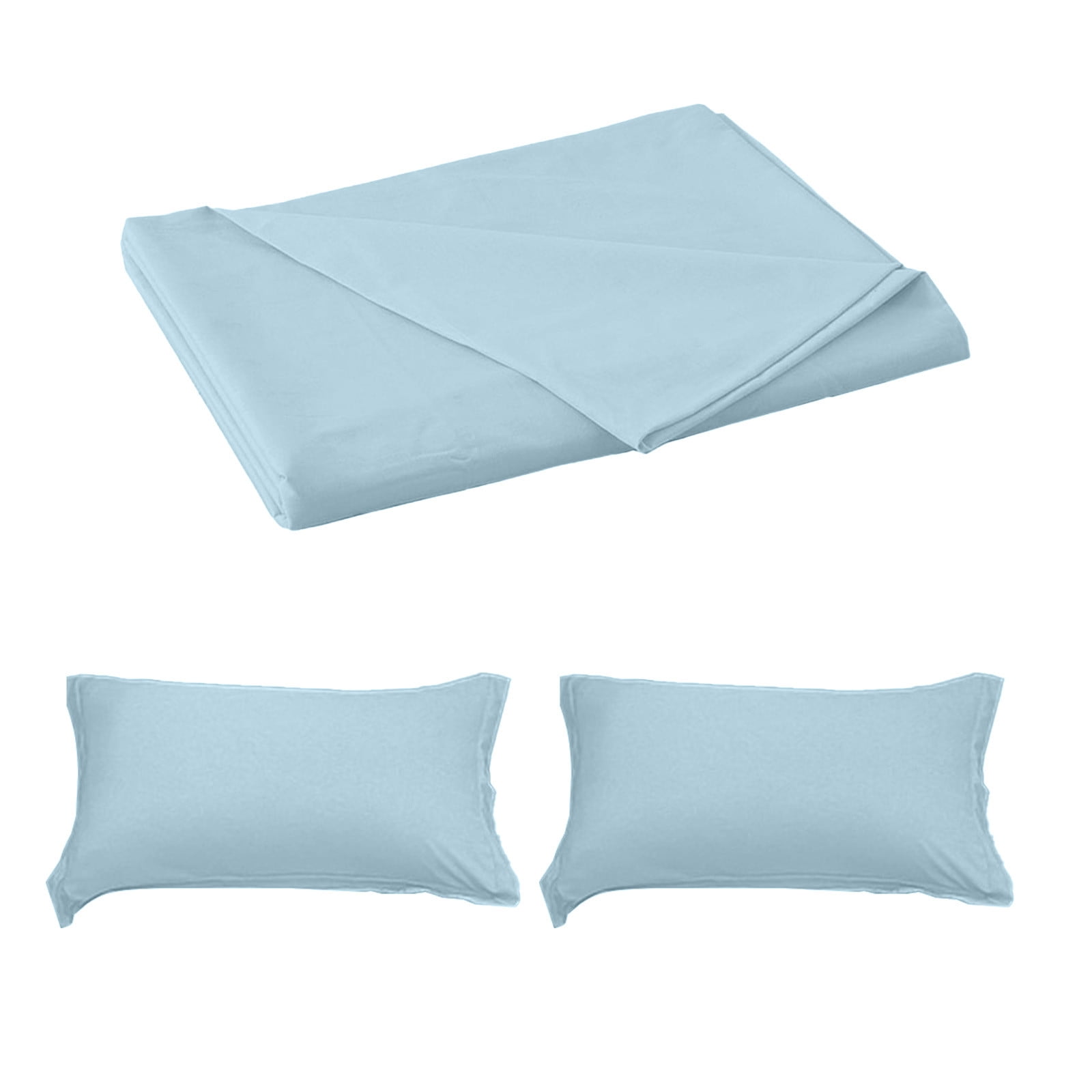 Easy Care Solid Color Bed Sheet Set with Pillowcases, Comfortable and ...