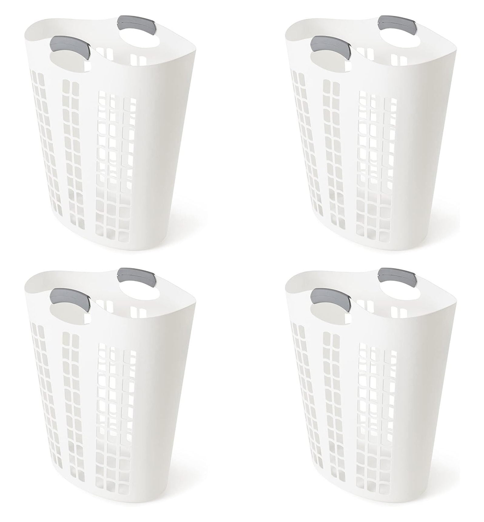 Easy Carry Flex Hamper, Large 87.5 Liter Lightweight Plastic Ventilated ...