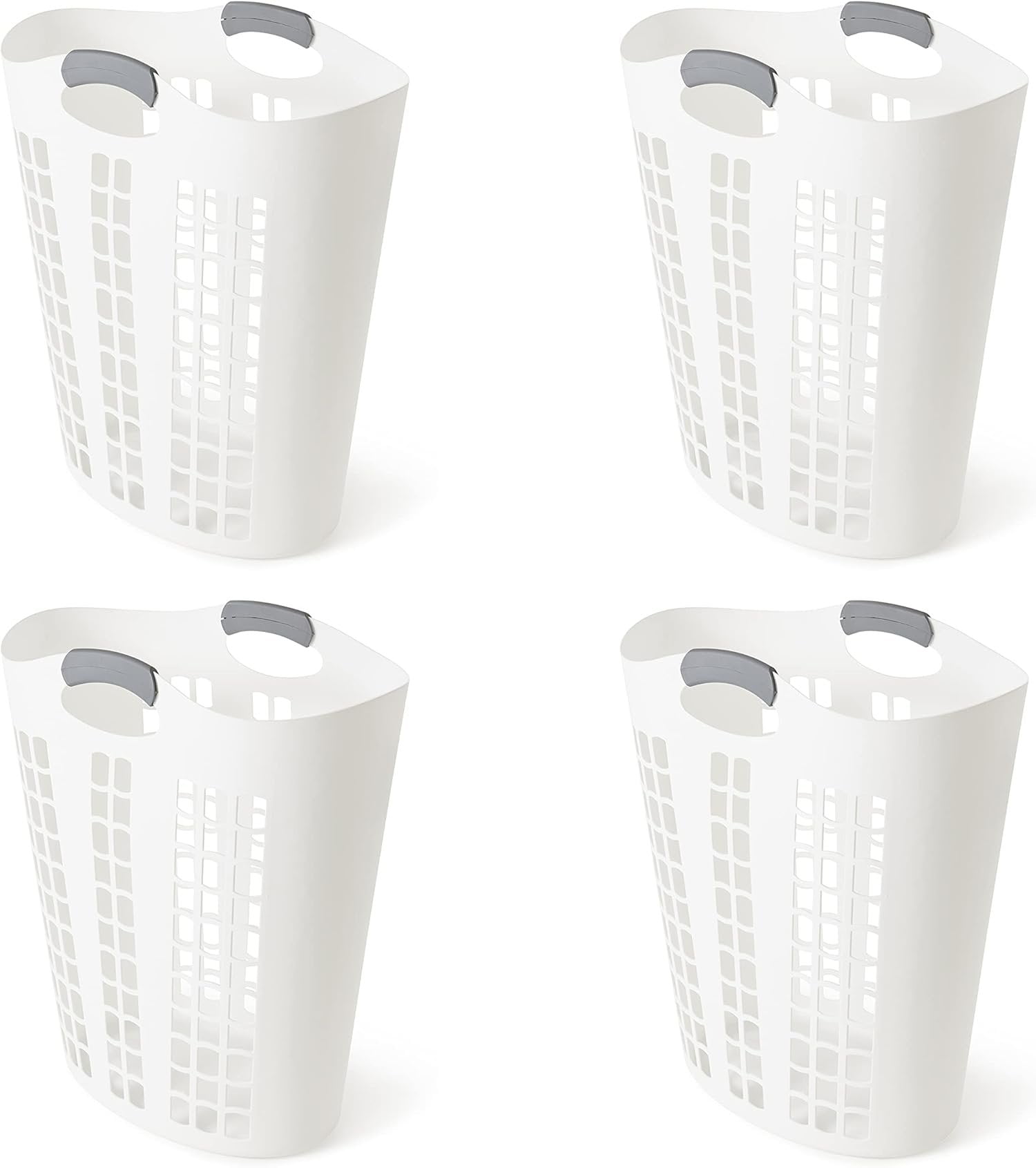 Easy Carry Flex Hamper, Large 87.5 Liter Lightweight Plastic Ventilated ...