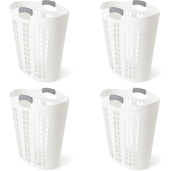 Easy Carry Flex Hamper, Large 87.5 Liter Lightweight Plastic Ventilated ...