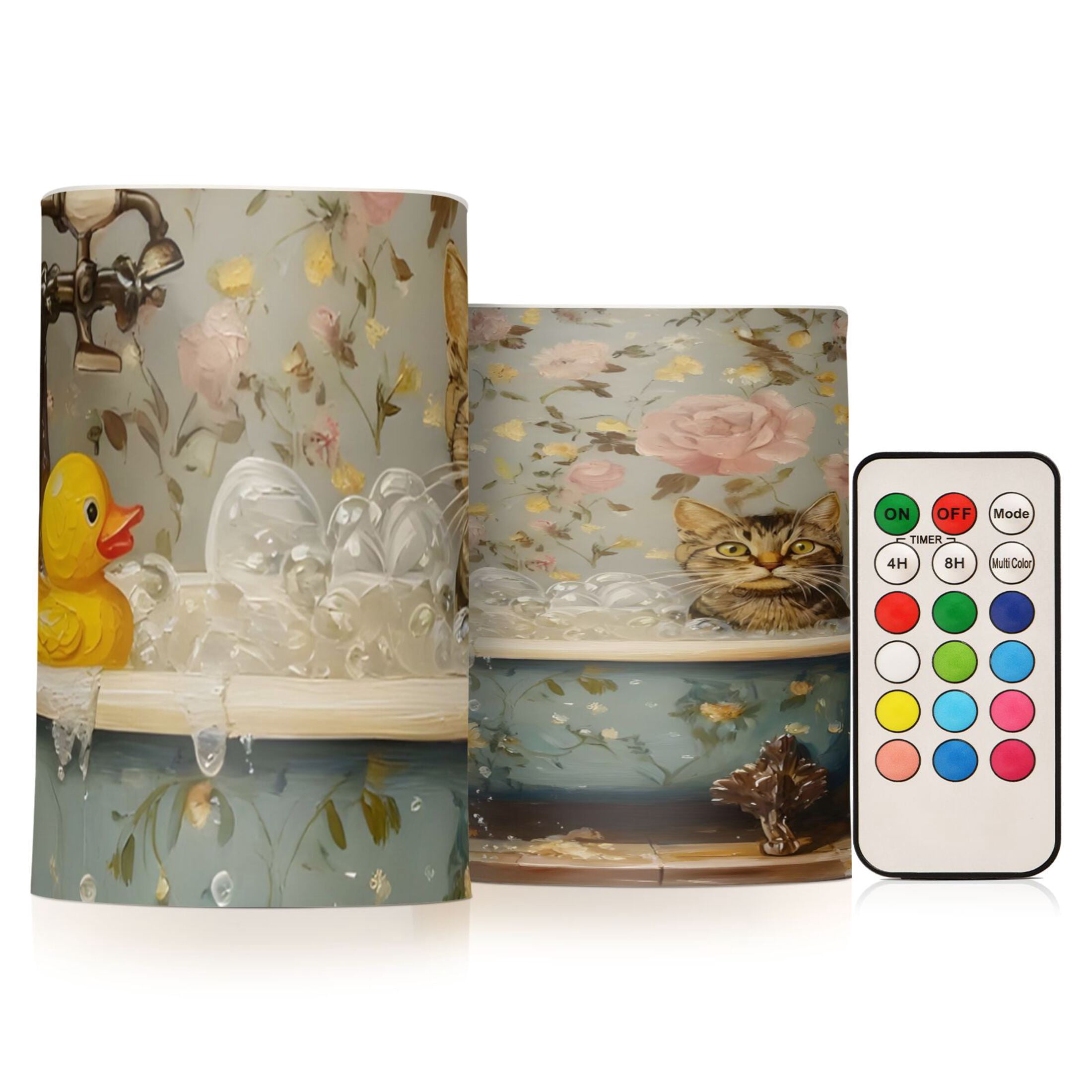 Easy Cat Flickering Flameless Candles Battery Operated with Remote ...