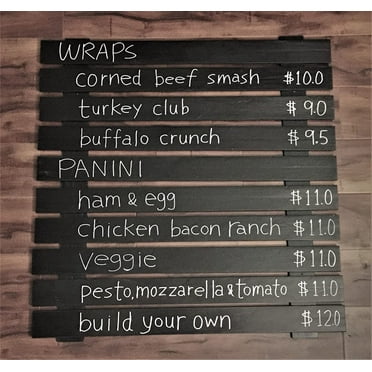 Classy Menu Chalkboard System in 48" x 34” Genuine Reclaimed/Barn Wood ...