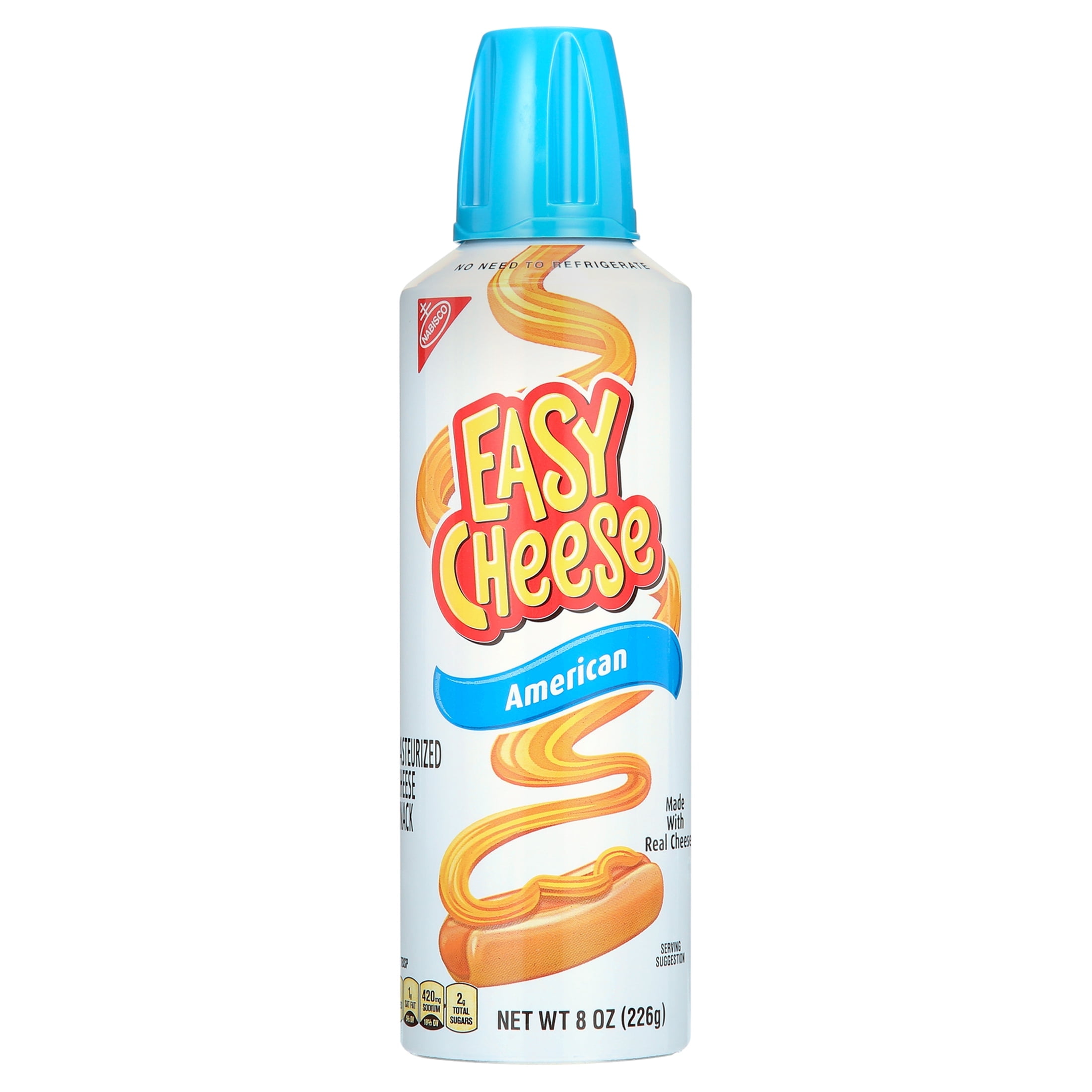 Easy Cheese American Cheese Snack, 8 oz(1pack) - Walmart.com