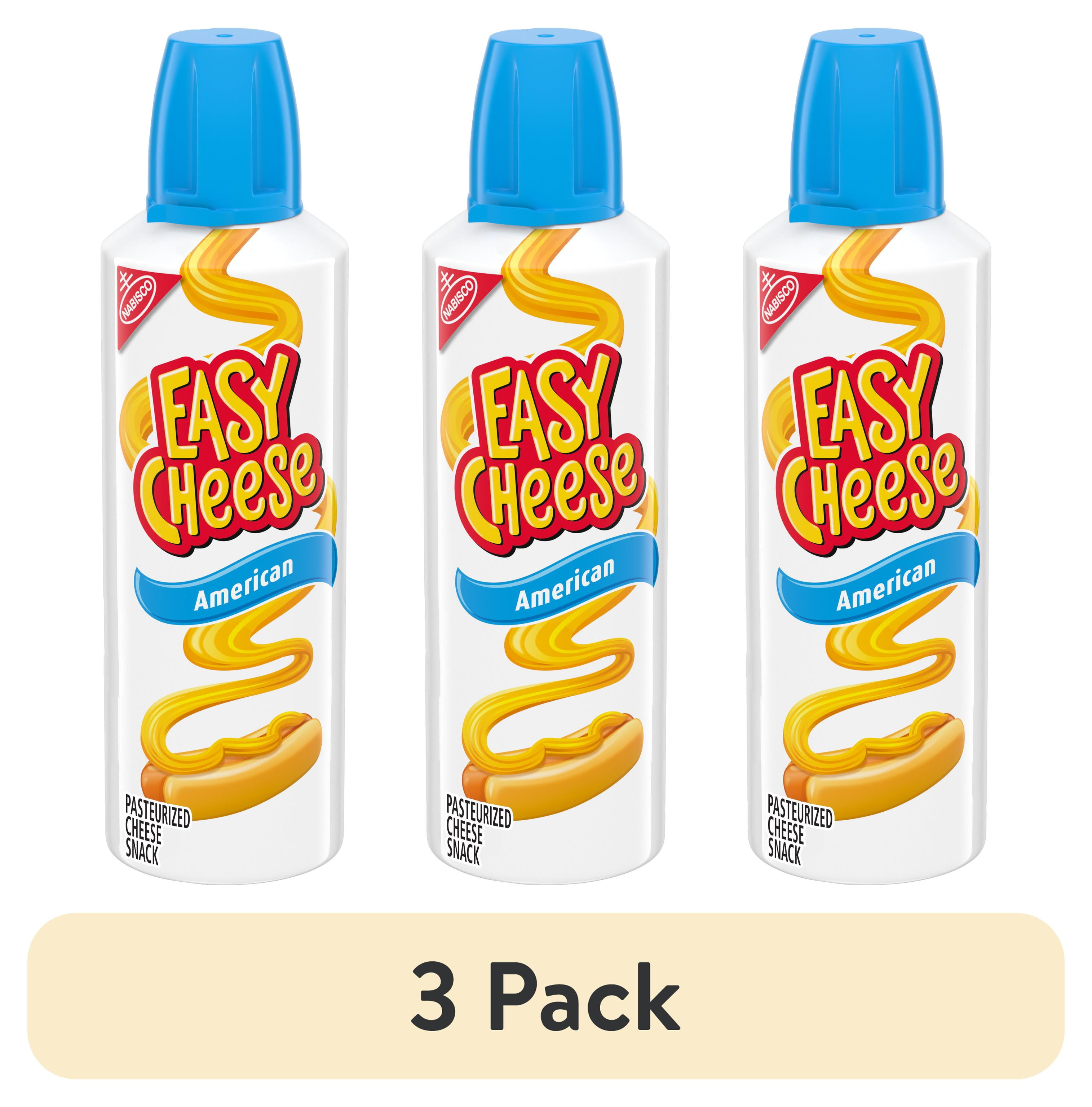 (3 pack) Easy Cheese American Cheese Snack, 8 oz - Walmart.com