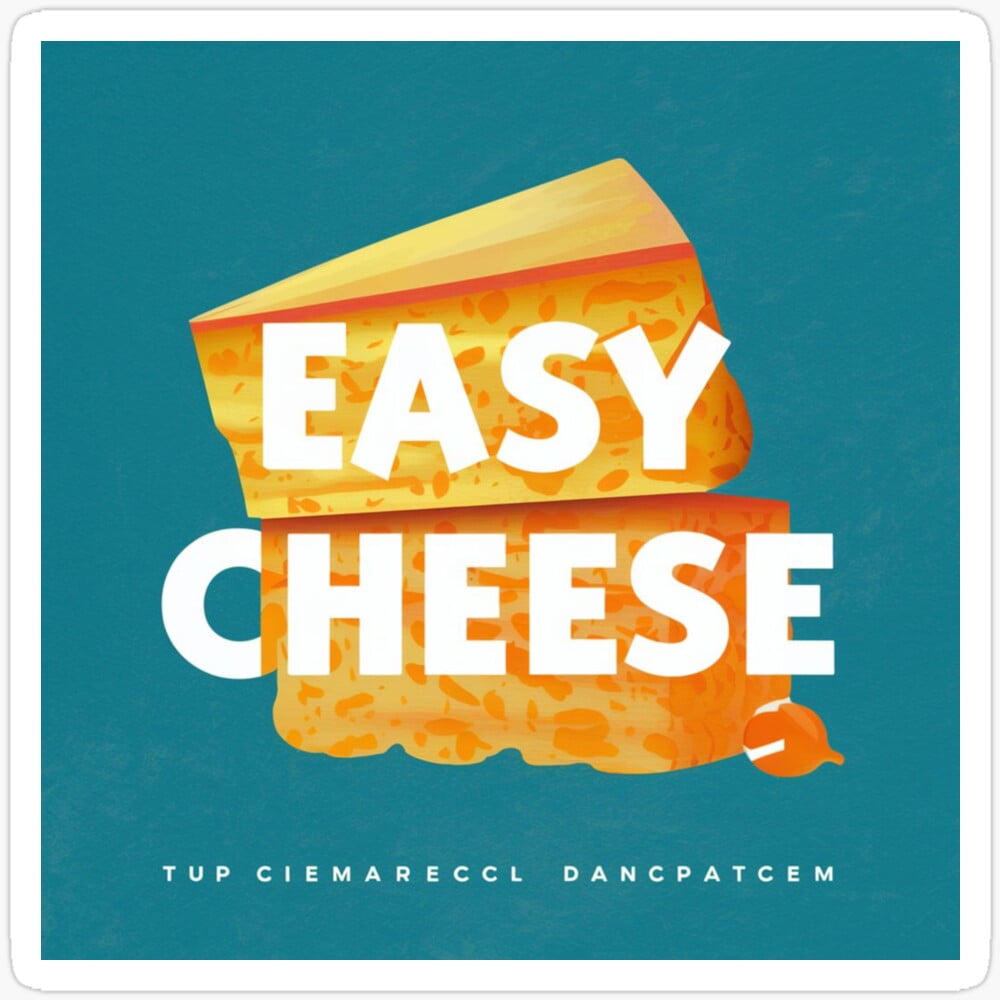 Easy Cheese Sticker Phone Decal Water Bottle Stickers Car Decals ...