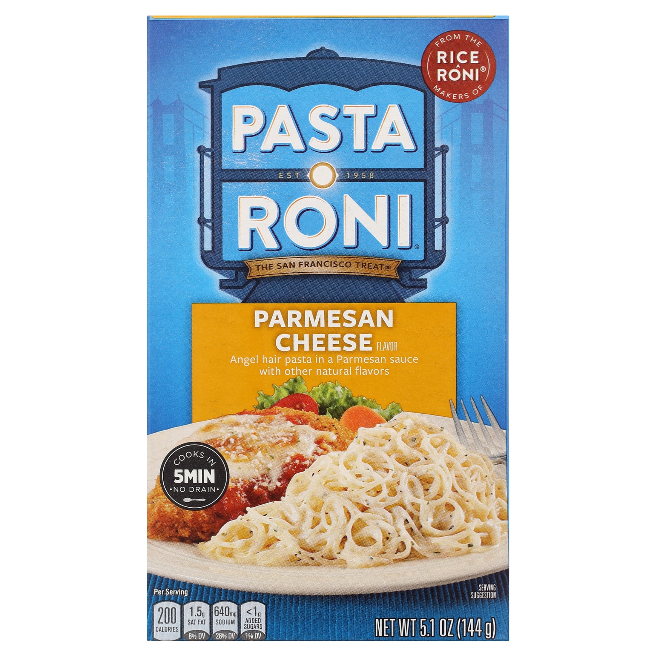 Easy Cheesy Meal: Pasta Roni Parmesan Angel Hair, 5.1 oz - Walmart.com