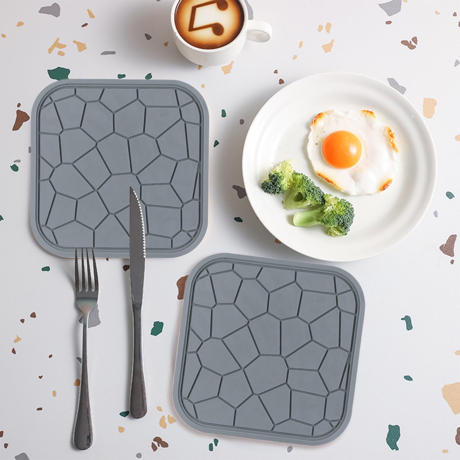 Easy Clean Kitchen Table Mats, Insulated Hot Pad, Waterproof, Non-Slip ...