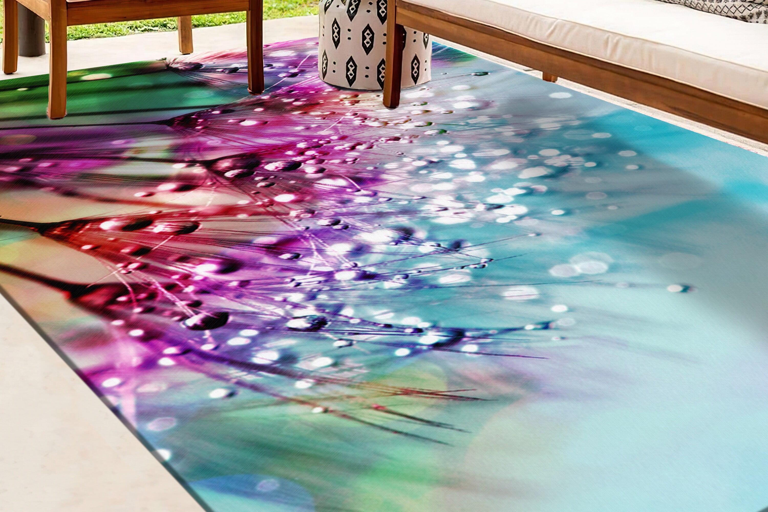 Easy to Clean Rug, Modern Rugs, Dandelion Rug, Dandelion Lover Gift ...