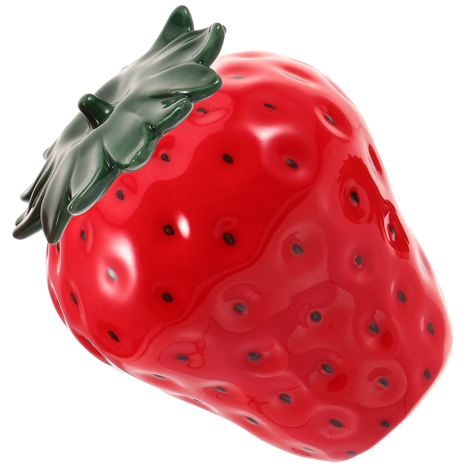 Easy Clean Strawberry Ceramic Storage Jar Tea Coffee Container Planter ...