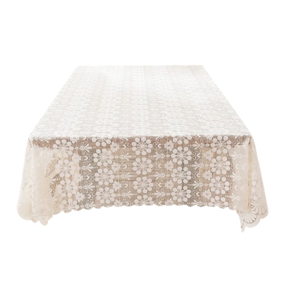 Easy Cleaning Polyester Florals Lace Tablecloth French Elegant Styles ...