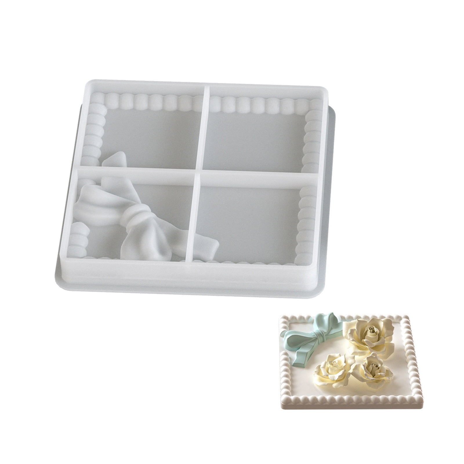 Easy Cleaning Silicone Mould Round Resin Tray Mold Silicone Texture for ...