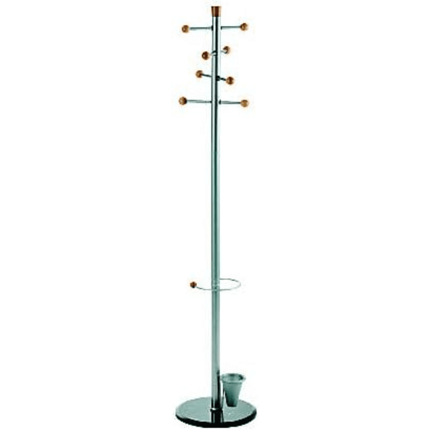 Easy Coat /Stand with 8 Knobs and Umbrella Stand Metal Grey 69 x 15 ...
