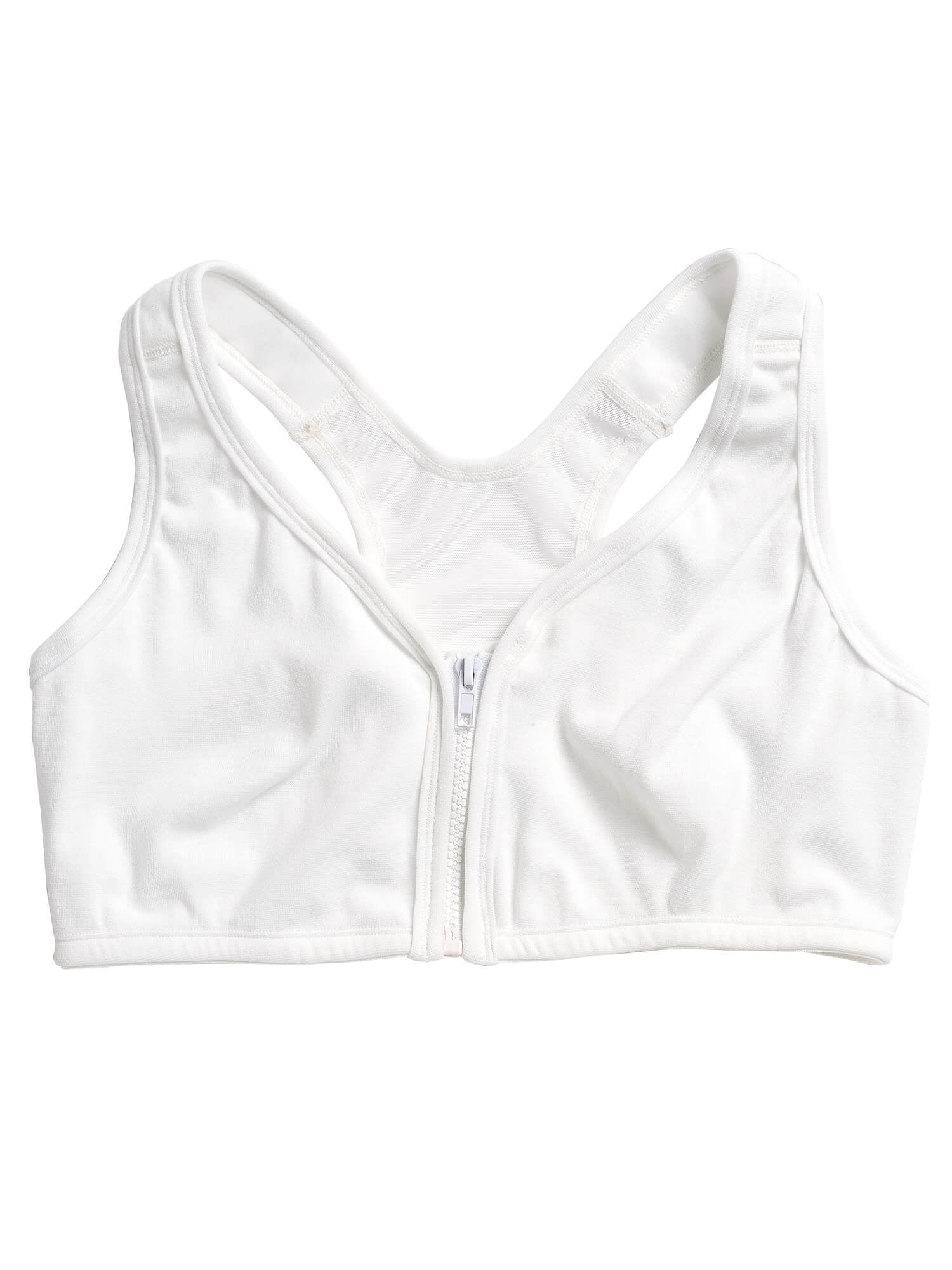 Easy Comforts Style Front Zip Mesh Back Bra, White, 38 B/C - Walmart.com