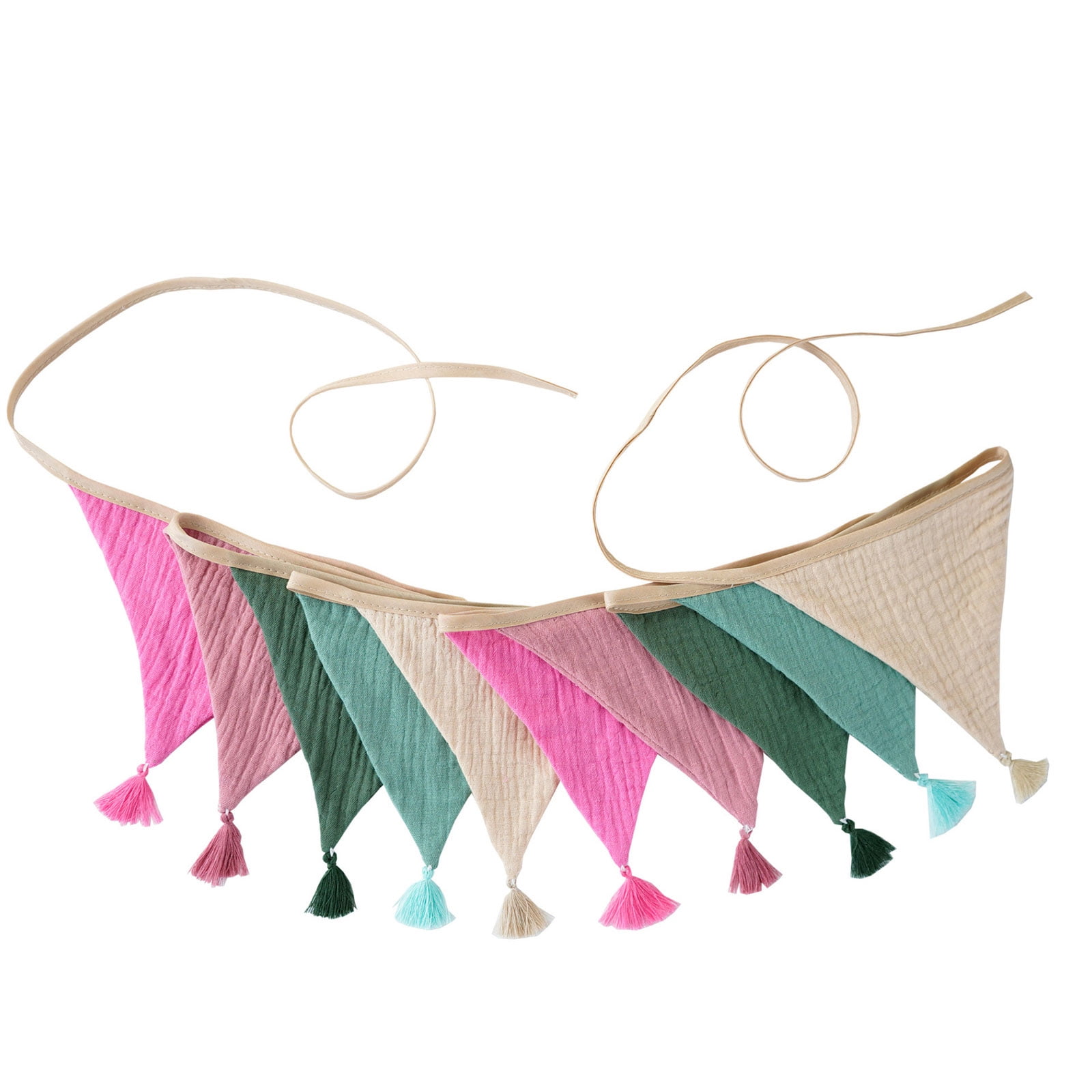 Colorful Cotton Crepe Bunting Garland Wall Ceiling Decoration Pennant ...