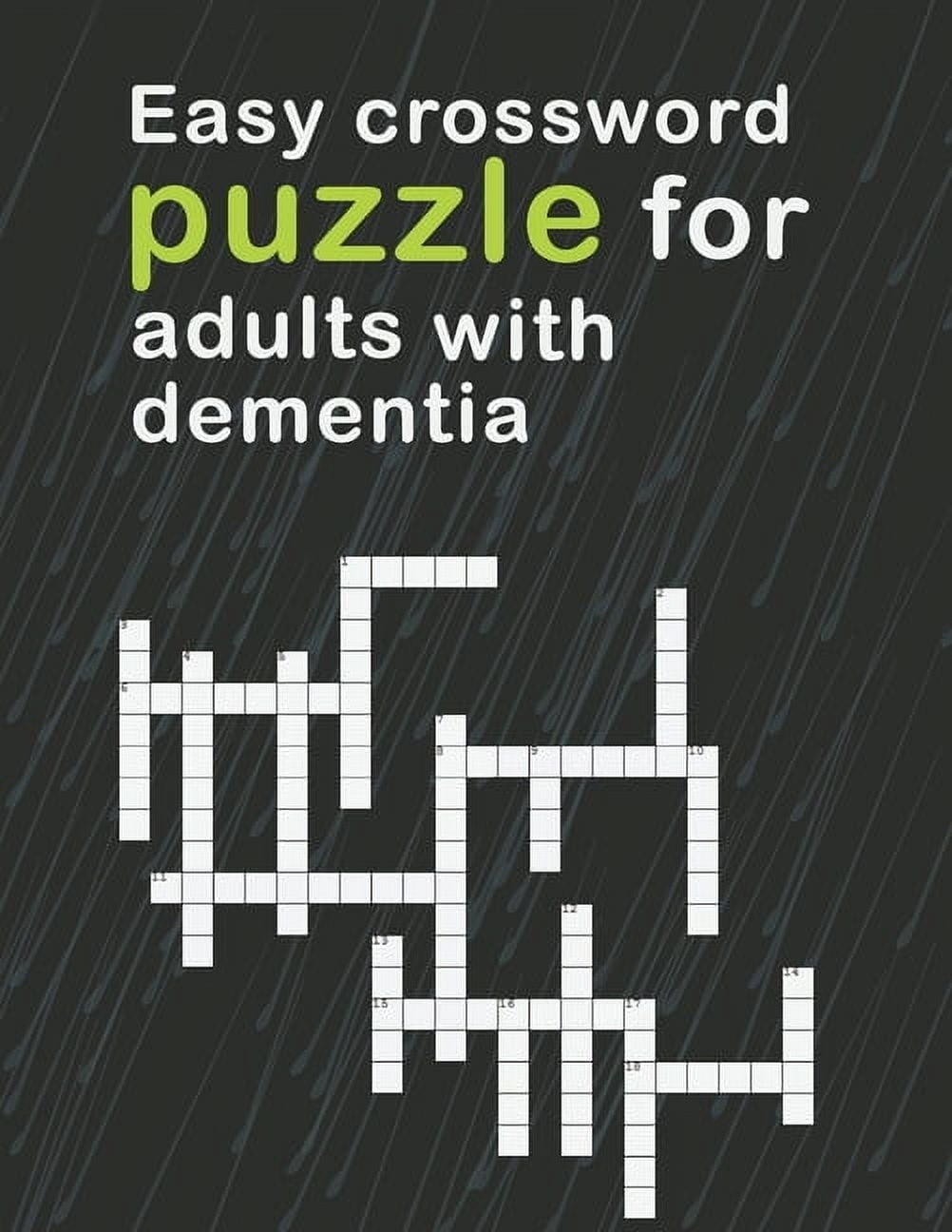 Easy Crossword Puzzles For Adults With dementia: relaxing activity ...