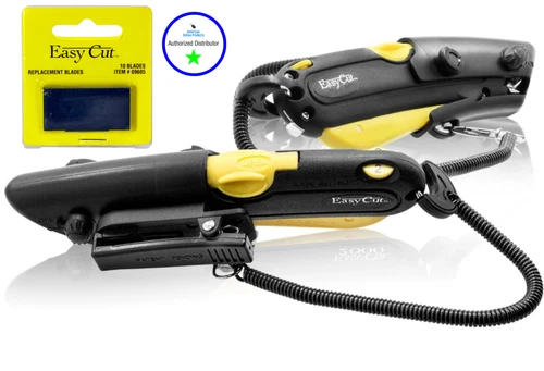 Easy Cut 1000 Yellow Safety Box Cutter Knife Easycut & Pack Of 10 ...