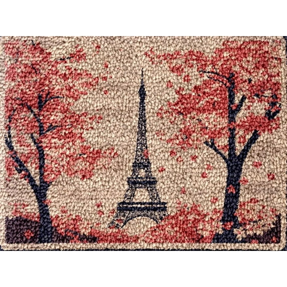 Easy DIY Latch Hook Rug Kits Blossom Eiffel Tower DIY Tapestry Crochet ...
