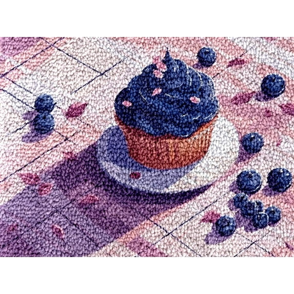 Easy DIY Latch Hook Rug Kits Cup Cake DIY Tapestry Crochet Hooking Mat ...