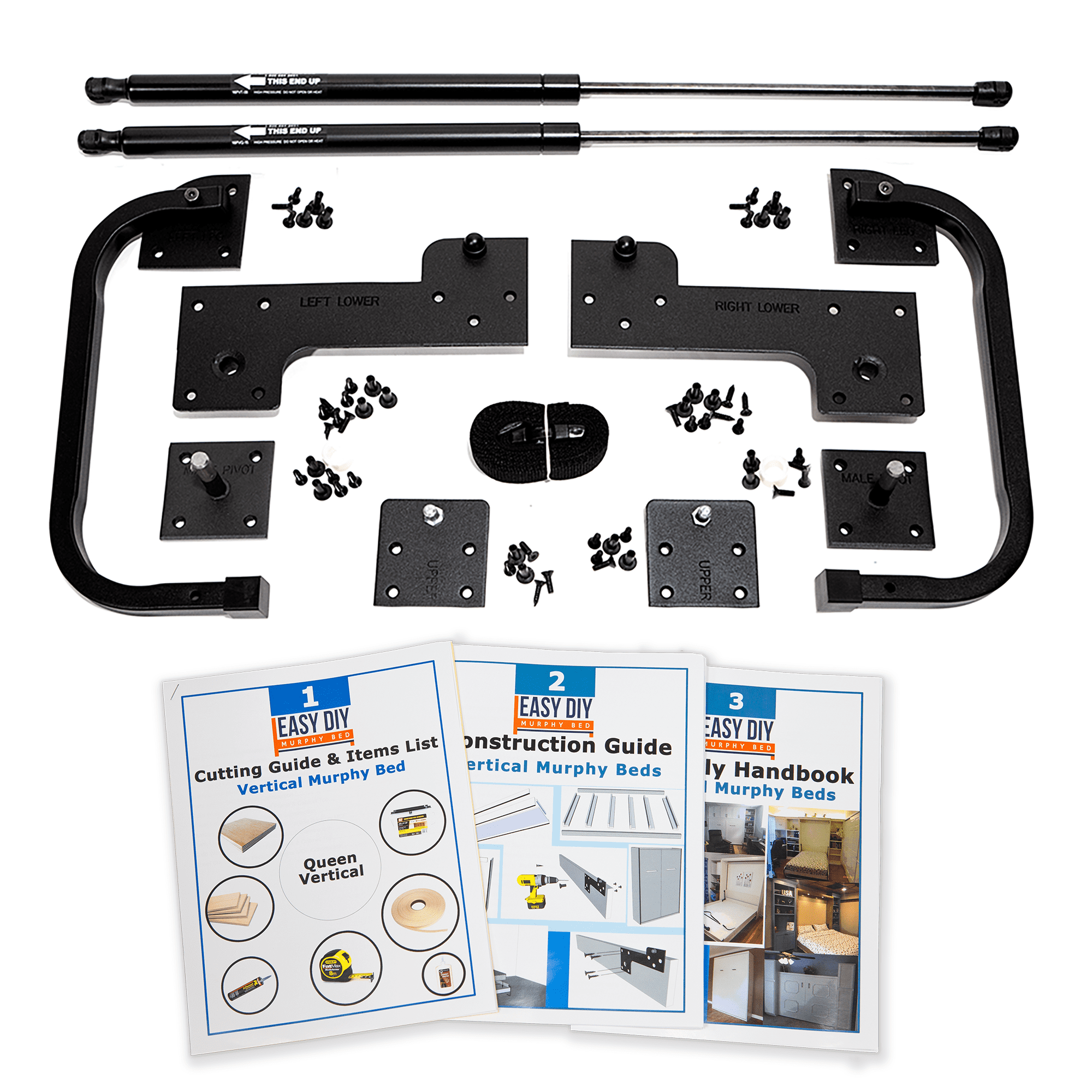 Easy DIY Murphy Bed Kits, Queen Size Bed Hardware Kit, Horizontal ...