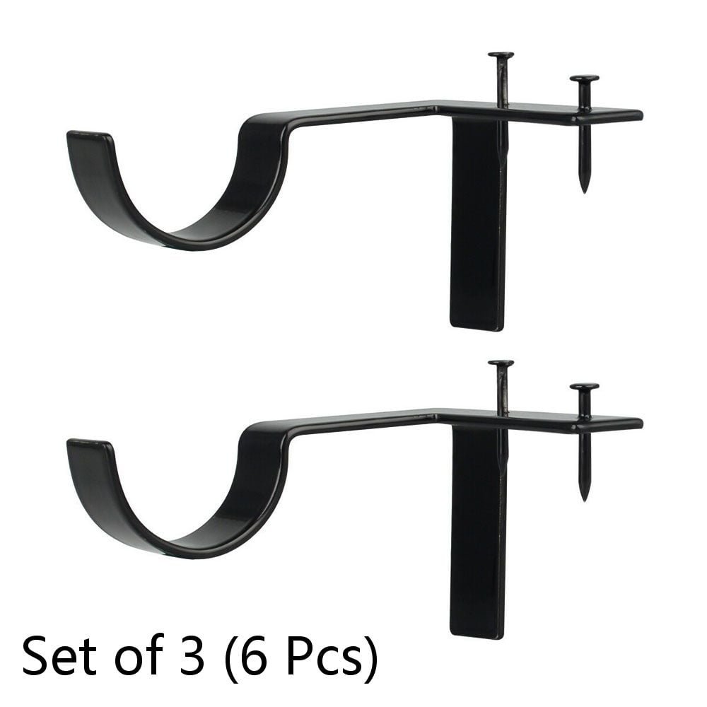 Easy No Drill Curtain Rod Brackets No Mess | Screwless No Nail No ...