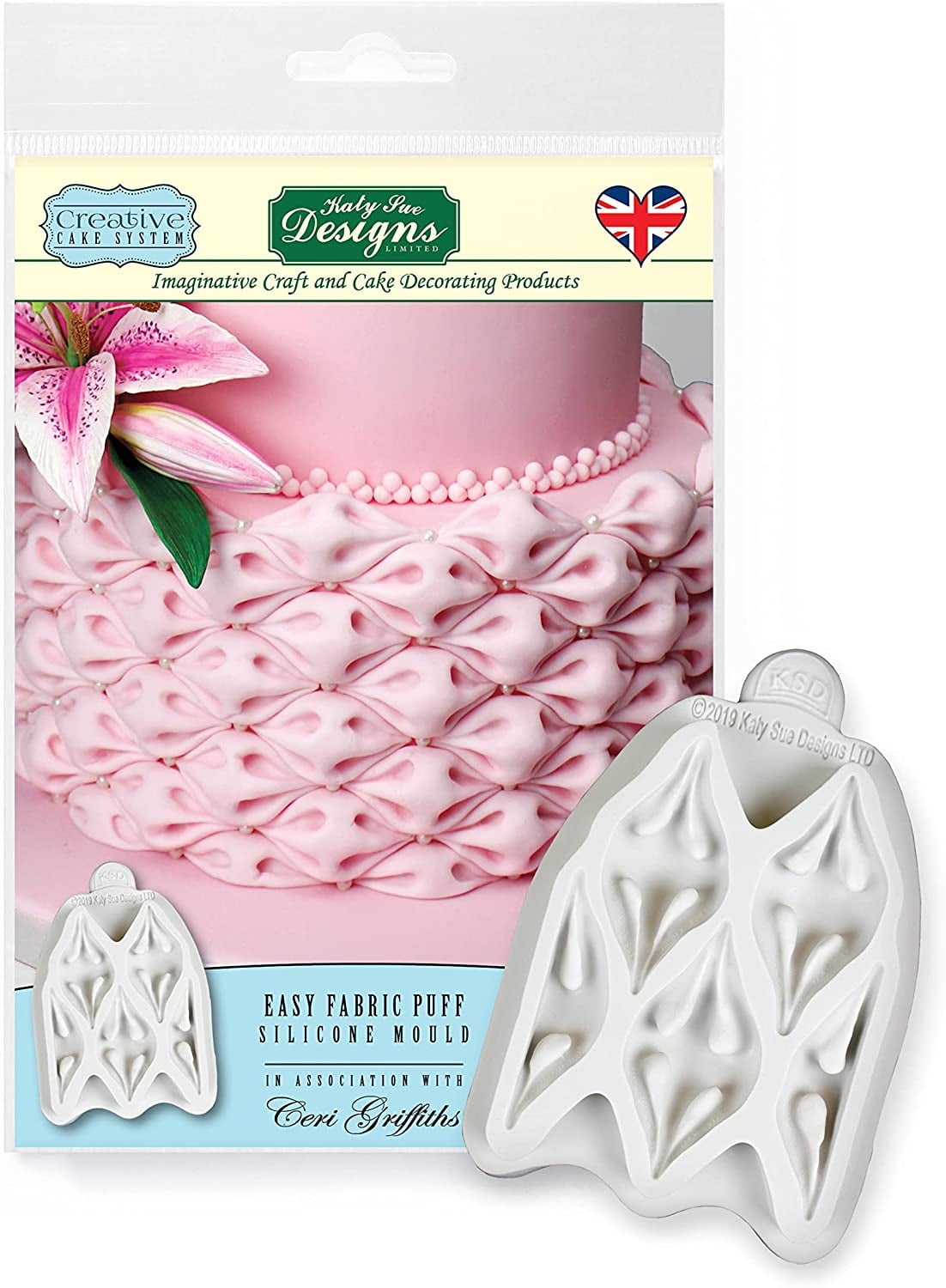 Easy Fabric Puff Silicone Mold (Medium) for Cake Decorating & Crafts ...