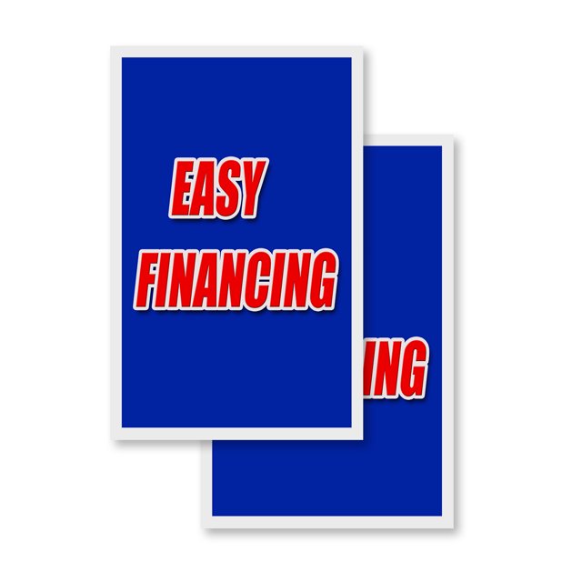 Easy Financing (2-PACK) 24" x 36" Vinyl Decals | Sign Insert Peel ...
