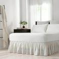 Easy Fit Adjustable Baratta Stitch Embroidered Bed Skirt - Walmart.com