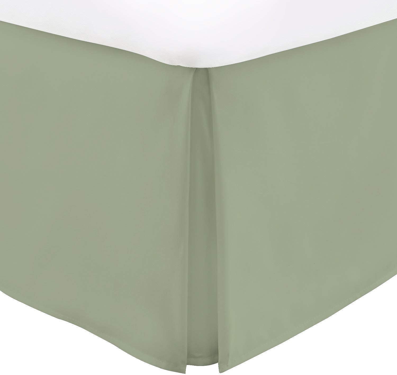 Easy Fit Box Pleated Bed Skirt 15” Inch Tailored Drop Bed Skirt 800