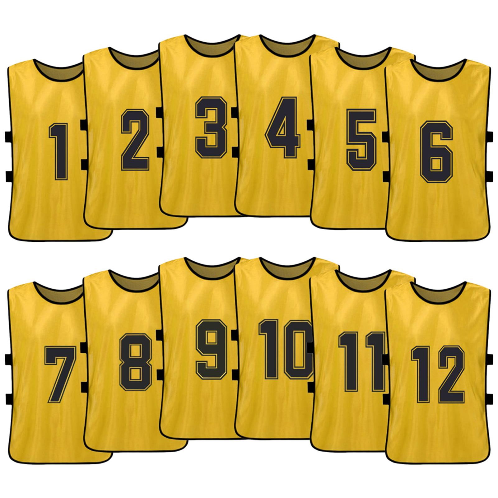 Easy Fit and Unrestricted Movement 12PCS Kid's Football Pinnies for ...