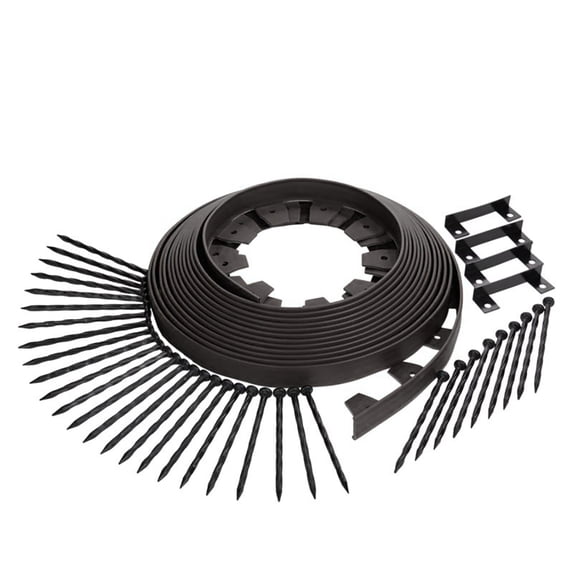 Easy-Flex Heavy-Duty 50' No-Dig Lawn and Garden Edging, Flexible ...