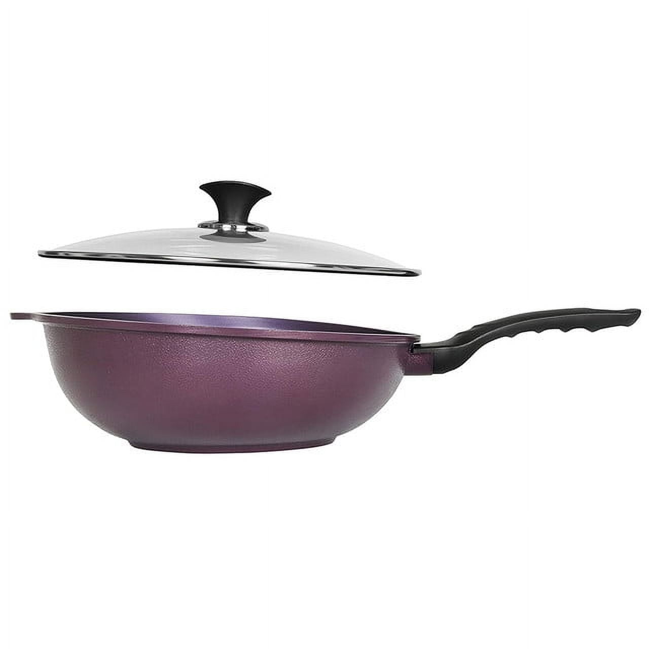 "Easy Flip" 12" Nonstick Wok Skillet Pan Cookware w/Lid. INDUCTION ...