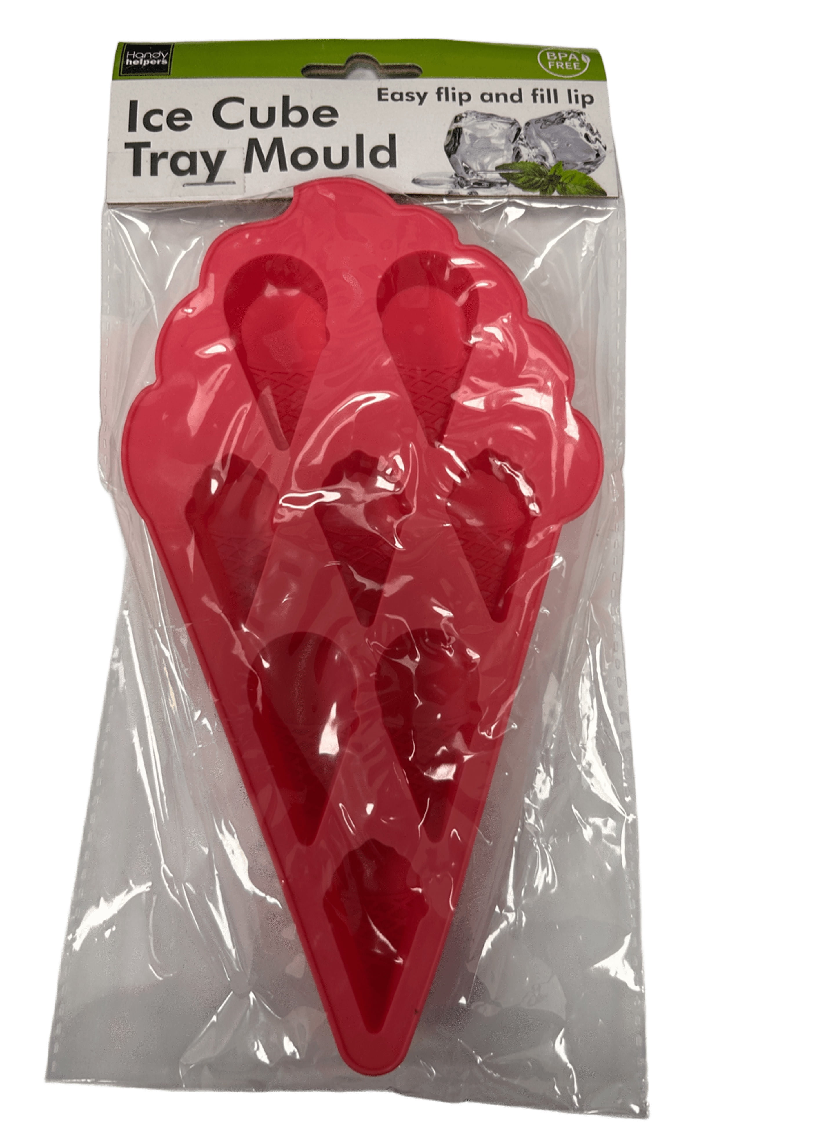 Easy Flip and Fill Ice Cream Ice Mold Tray, Makes 8 Fun Ice Cream ...