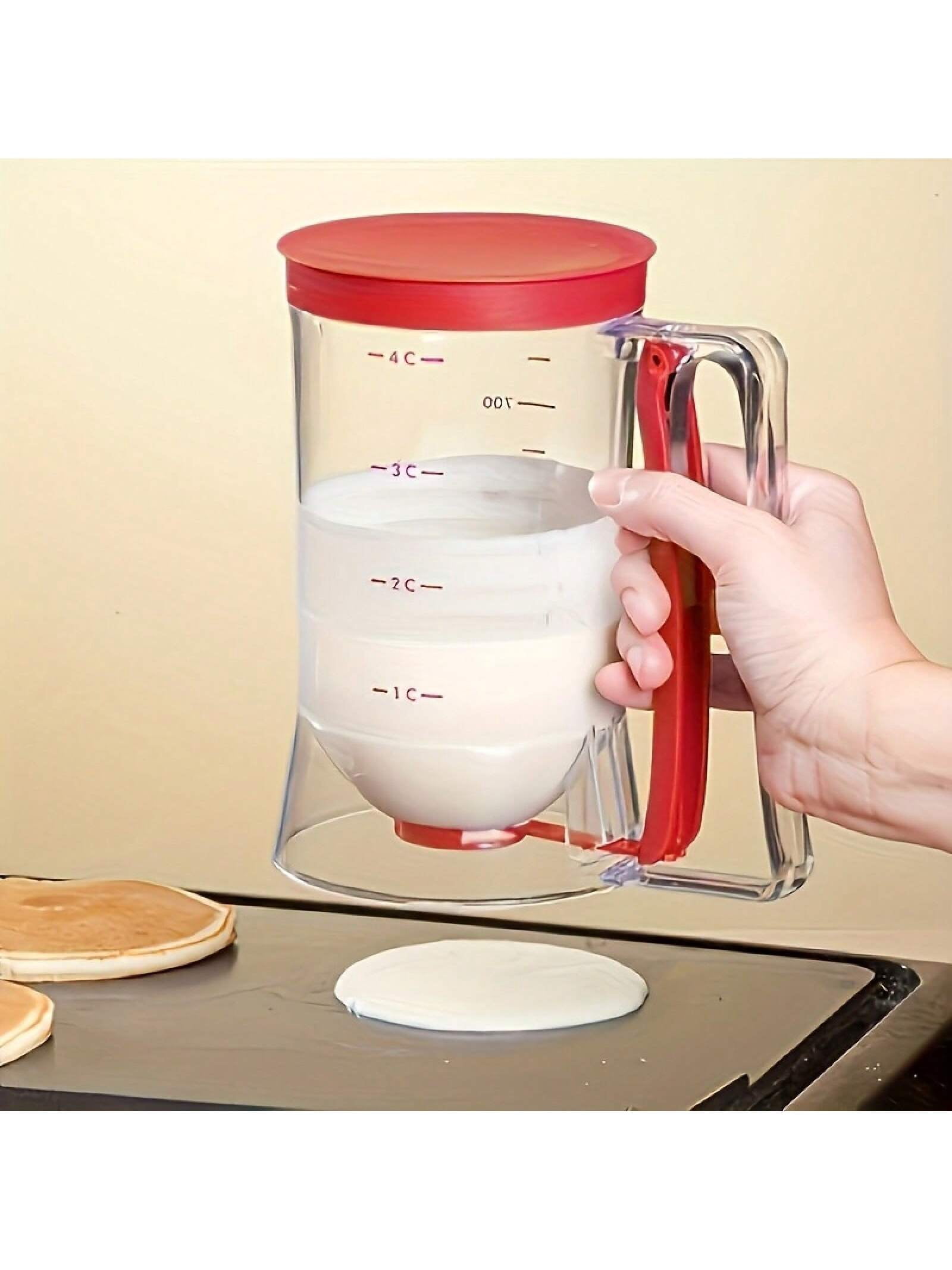 Easy Flow Pancake Batter Dispenser With Handle Manual No Electricity ...
