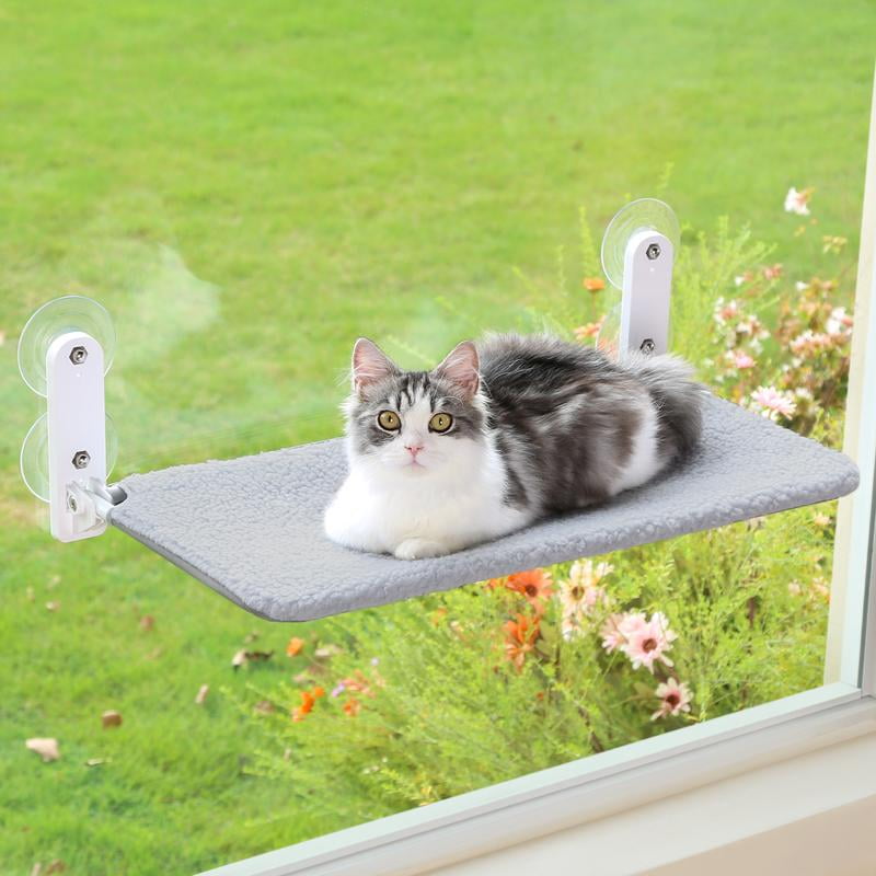 Easy Fold Cat Window Perch Cordless Fold-Up Zip Closure Embeded Machine ...