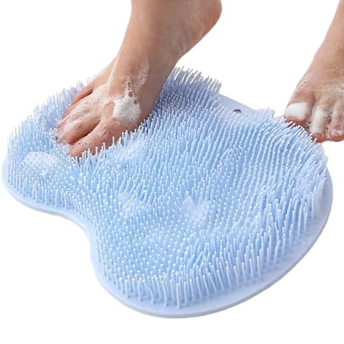 Easy Foot Scrubber, Silicone Shower Foot and Back Scrubber Mat with ...