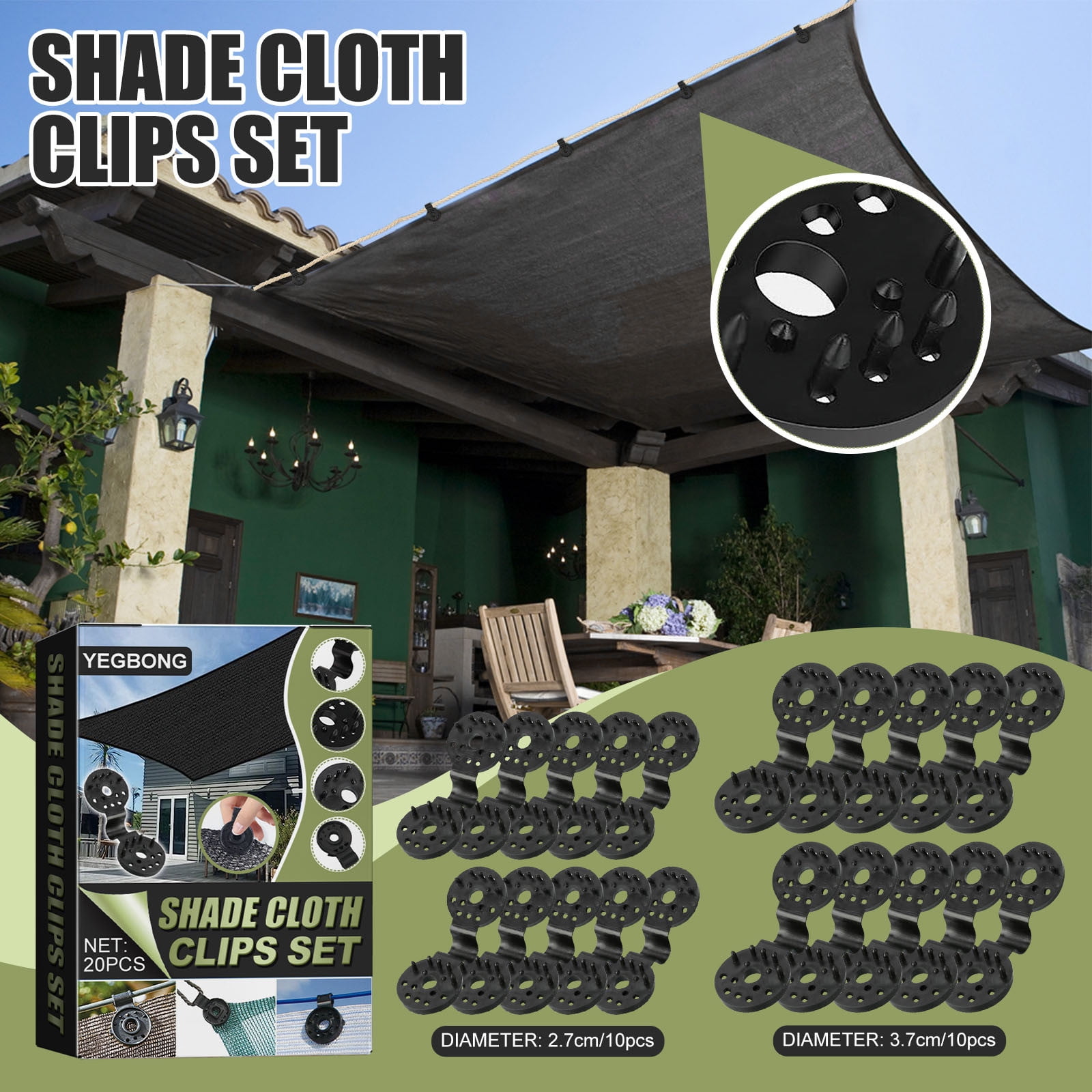 Easy Gadgets Tarp Clips,Heavy Duty Lock Grip,Shade Cloth Plastic Clips ...