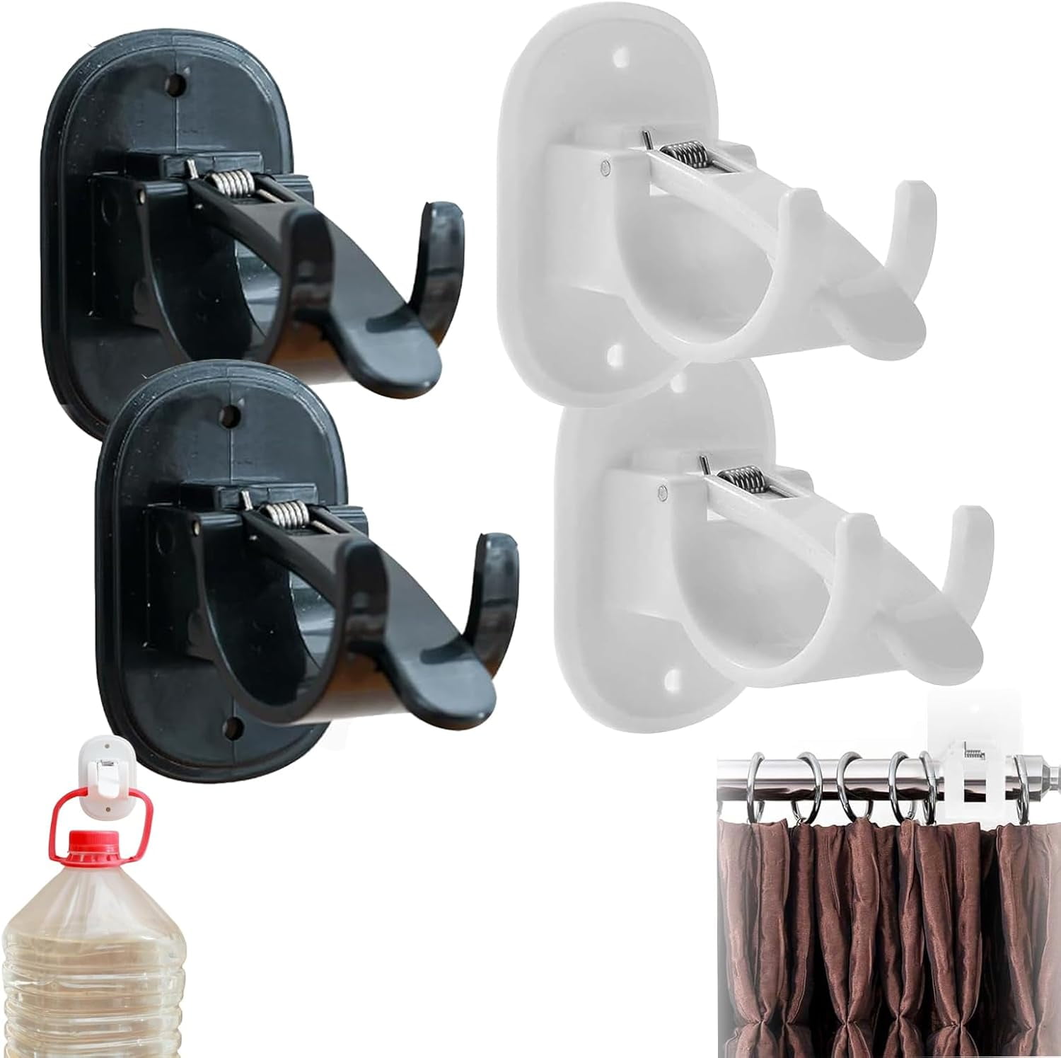 Easy Gadgetx Rods,Easy Gadgetx Rods Hooks,Adjustable Curtain Rod Clips ...