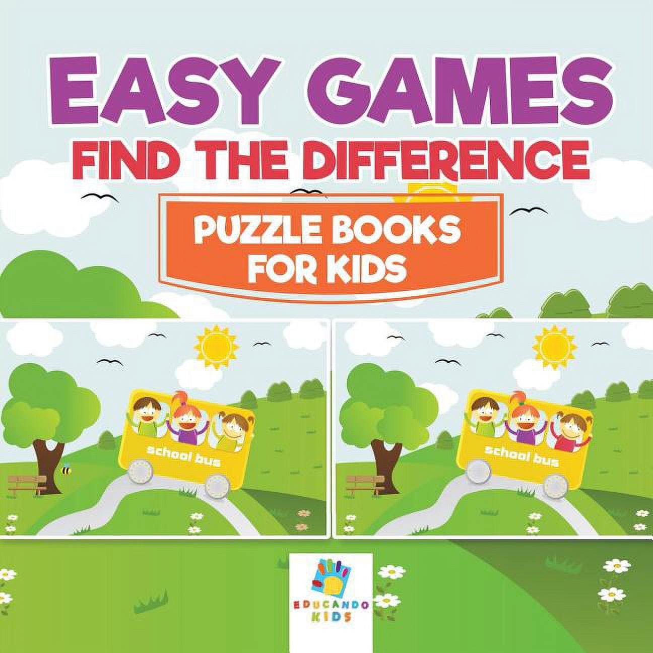 Easy Games Find the Difference Puzzle Books for Kids, (Paperback ...