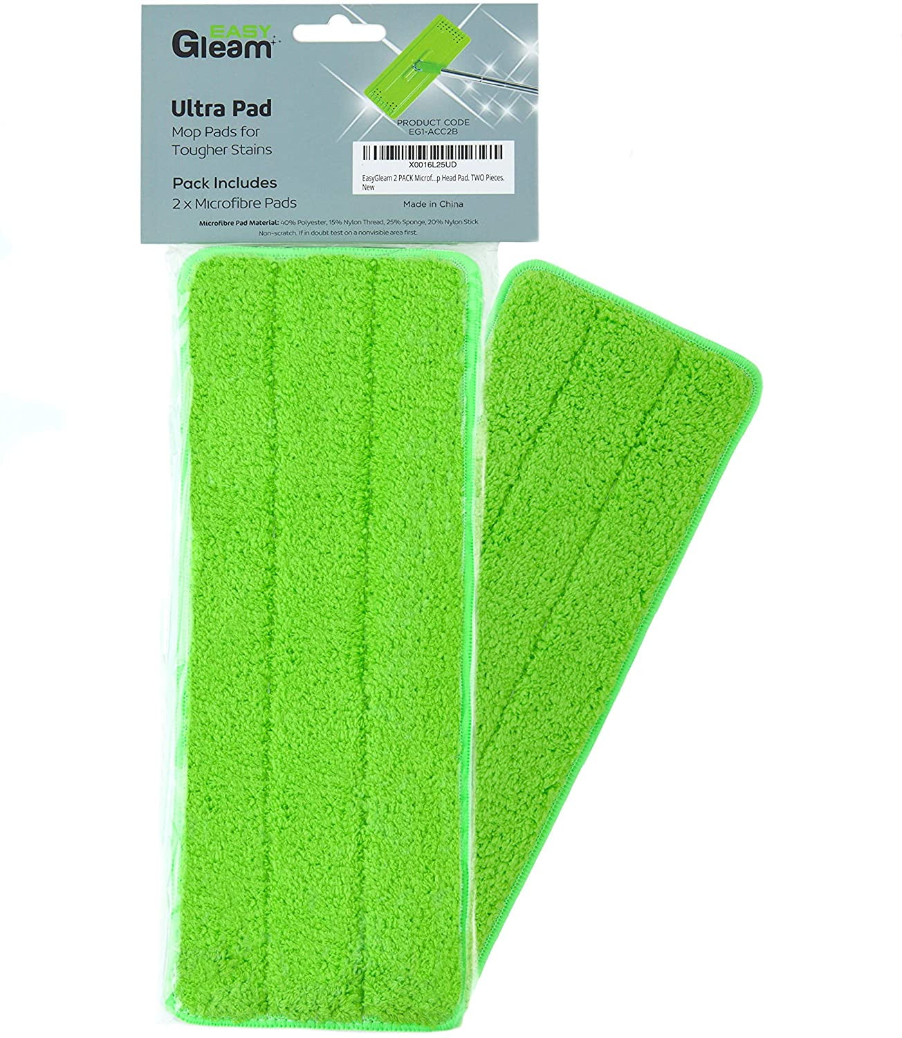 Easy Gleam 2X Green Ultra PAD. Textured, Non-Scratch Microfiber ...