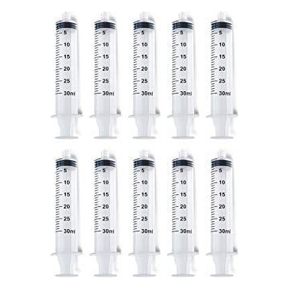 Easy Glide 30ML 30CC Luer Lock Syringe 10 Pack, No Needle, Sterile, Great for Home Care ...
