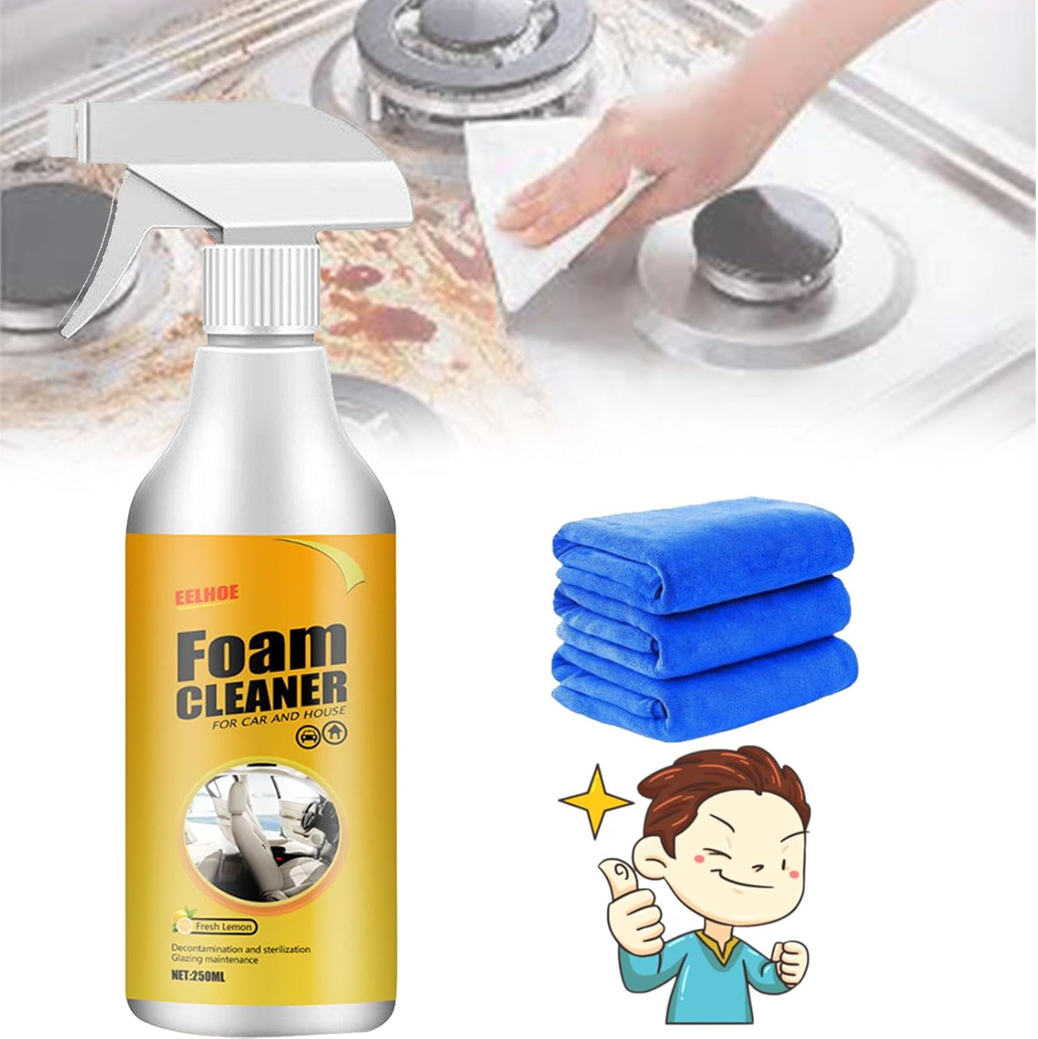 Easy Glow Magic Foam Cleaner, Easy Glow Magic Cleaner, Bathroom ...